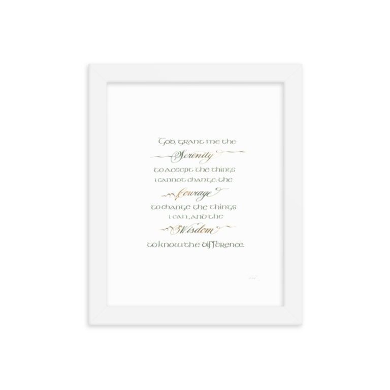 Serenity Prayer | Soul Scribe Calligraphy